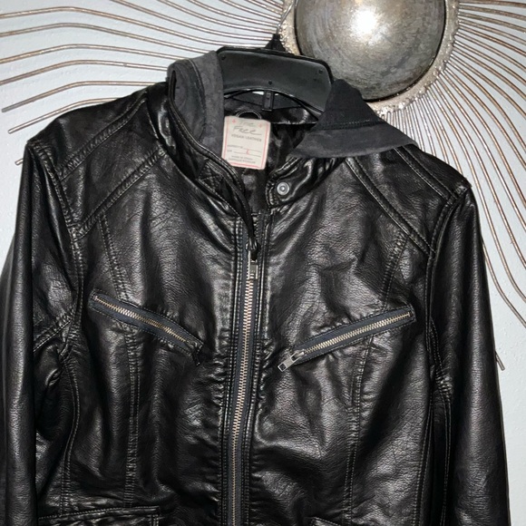 We The Free | Jackets & Coats | We The Free Womens Black Vegan Leather ...